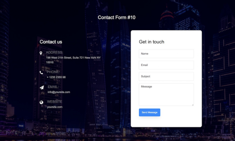 Best Free HTML Form Templates in 2022 - Pixel Perfect HTML